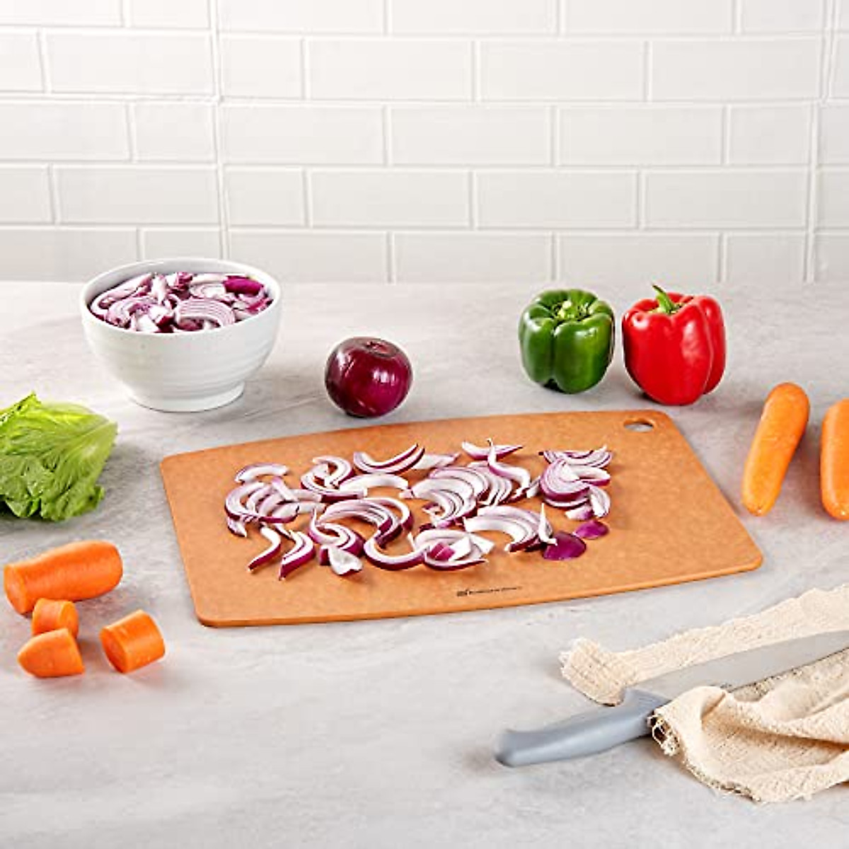 Restaurantware Nature Tek Kraft Wood Fiber Cutting Board - 17 1/4" x 12 3/4" - 1 count box