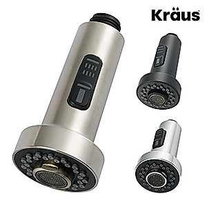 Kraus KFS-1SS Dual Function Kitchen Faucet Sprayer, Stainless Steel 4.4" x 2"