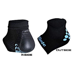 KidSole RX Gel Sports Sock for Kids with Heel Sensitivity from Severs Disease, Plantar Fasciitis (Toddler 11-2, Black)