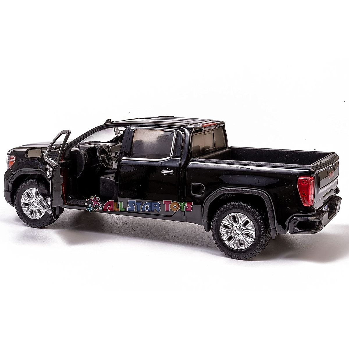 Motor Max 2019 GMC Sierra 1500 Denali Crew Cab Pickup Truck, Black 79362BK - 1/27 Scale Diecast Model Toy Car,unisex-children