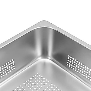 CNCEST 2pcs 4 Inch Commercial Food Heater, Steam Table Plate Buffet Counter Perforated Portable, for Use in Restaurant Canteensce