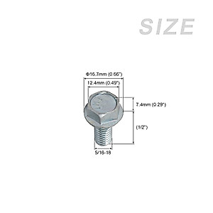 METALLIXITY Flanged Hex Head Bolts (5/16-18 x 3/4") 8pcs, Hexagon Serrated Flange Bolt Carbon Steel Screw - for House Construction Hardware Fasteners