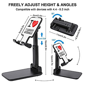 I Love Animal Foldable Desktop Cell Phone Holder Portable Adjustable Stand for Travel Desk Accessories