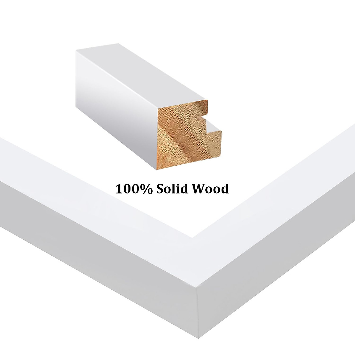 Egofine 11x14 Picture Frames Made of Solid Wood 6 PCS White Covered by Plexiglass - for Table Top and Wall Mounting for Pictures 8x10 or 5x7 with Mat Horizontally or Vertically Display Photo Frame