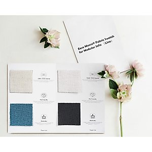 EASE MOOSE Linen Fabric Swatch Kit Modular Sofa Sectional Couch with Storage, Beige, Off-White, Grey, Blue, 4 Colors Linen Fabric Swatch