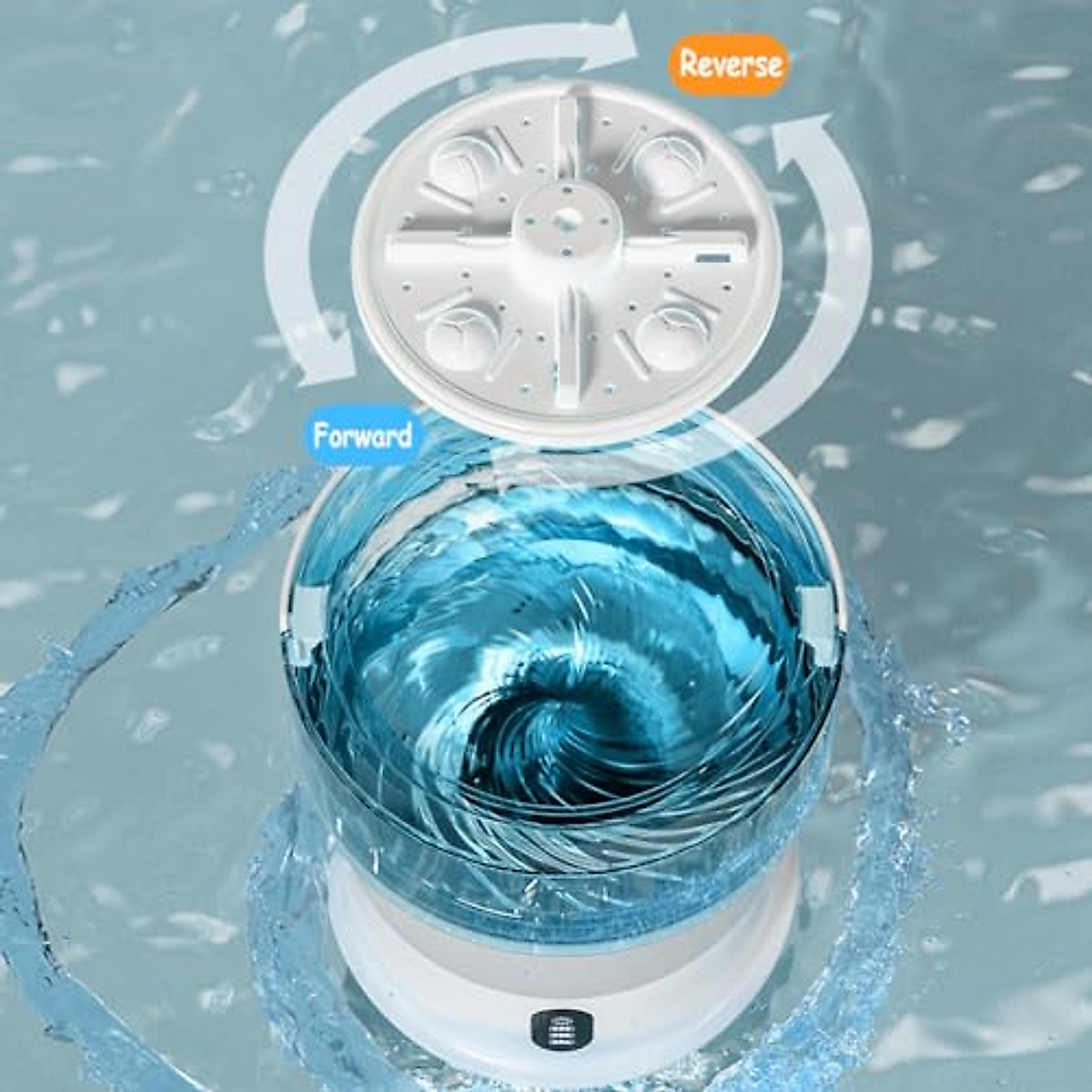 RUVSUN Mini Washer and Dryer, Washer Machine, Small Washing Machine, Small Washing Machine Fully Automatic Wash-Off Dual-Purpose Mini Washing Machine, Suitable for Bathrooms