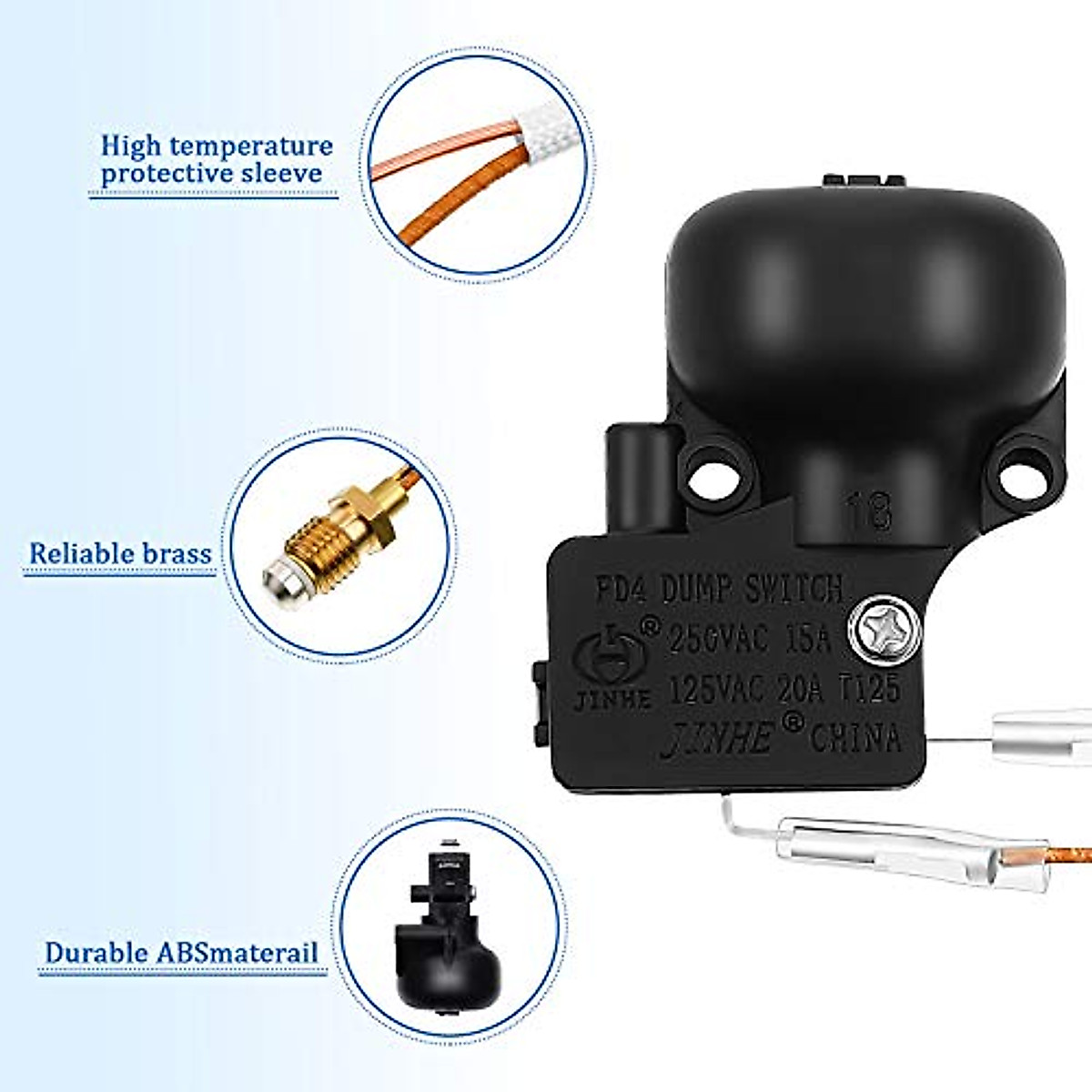 Patio Heater Repair Replacement Kit Thermocouple Part and FD4 Dump Switch for Room Garden Outdoor Heater Accessories (1 Piece)