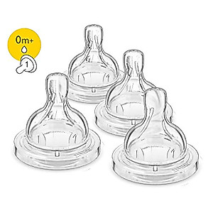 Philips Avent Anti-colic Baby Bottle Newborn Flow, Pack of 4, Flow 1, SCF421/47