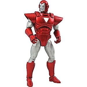 DIAMOND SELECT TOYS Marvel Select: Silver Centurion Iron Man Action Figure, Multicolor