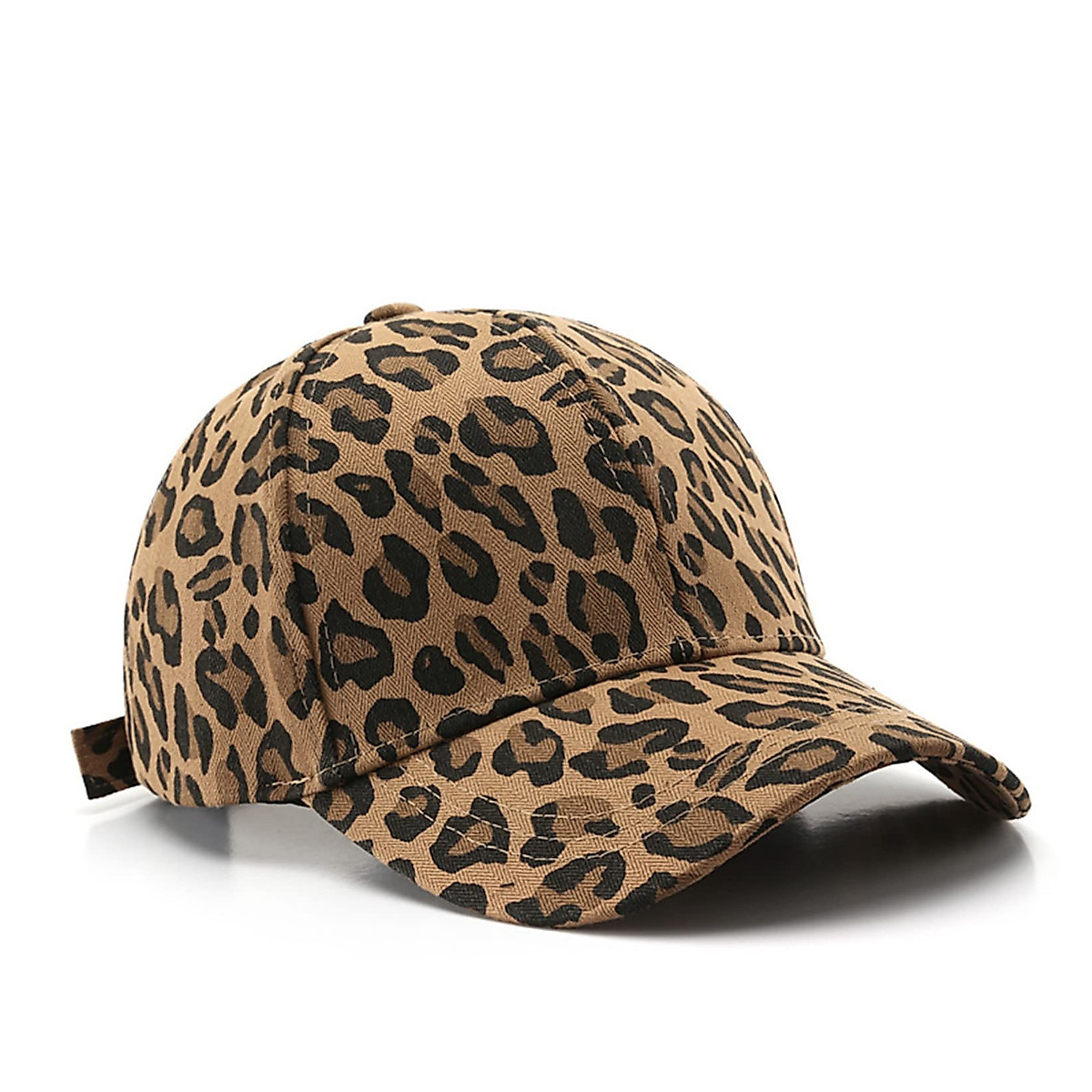 AULPEE Women's Baseball Cap,Low Profile Leopard Print Adjustable Hat,Vintage Baseball Hat (Dark Leopard)