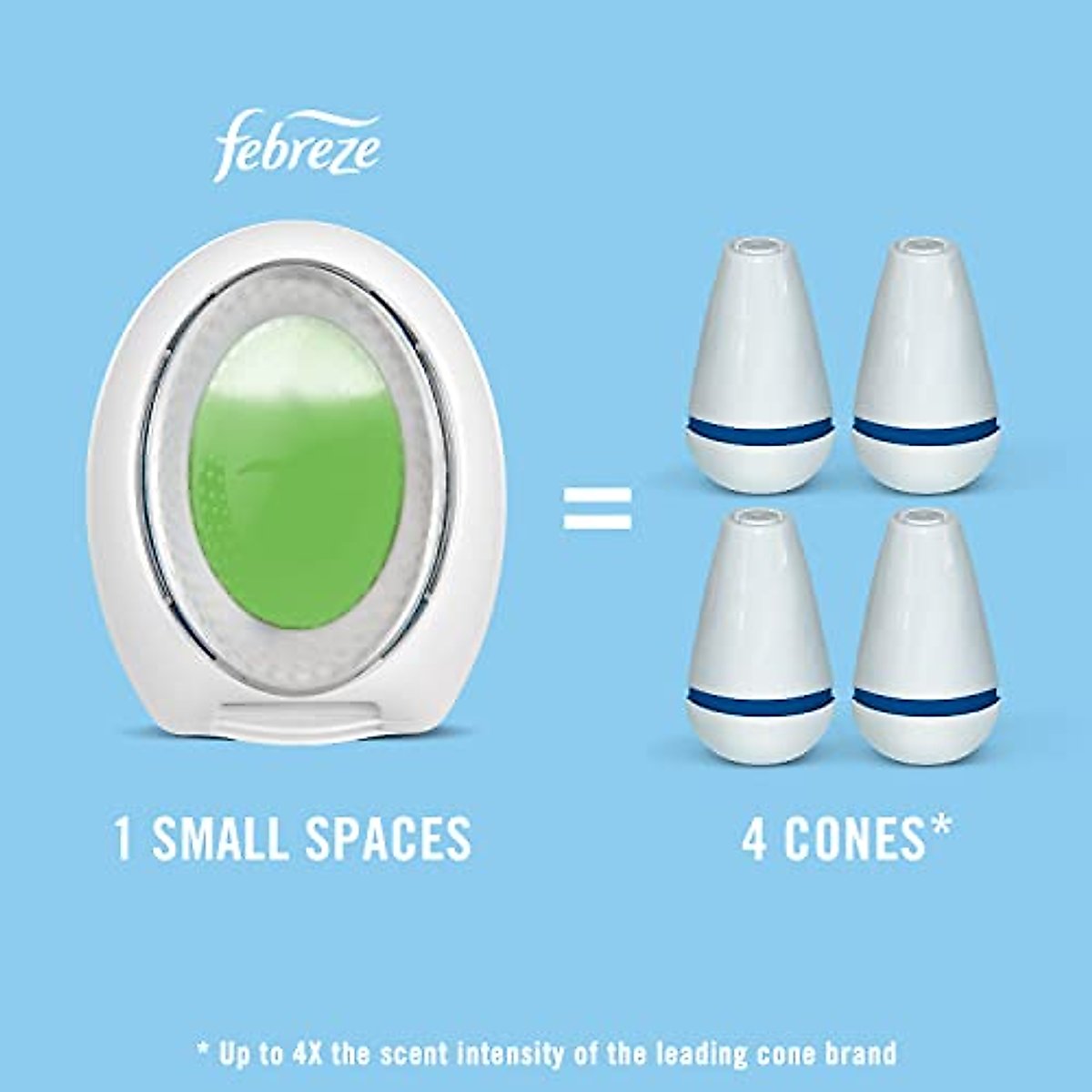 Febreze Small Spaces Air Freshener, Plug in Alternative for the Home, Berry & Bramble, Odor Fighter for Strong Odor (4 Count)