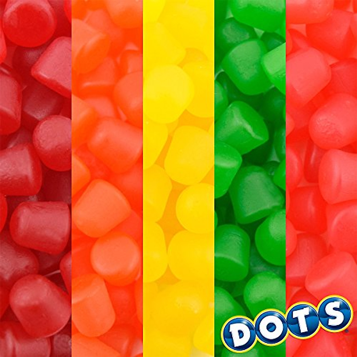 DOTS Individually Wrapped Candy - Original Gummy Candy Flavors - Cherry, Lime, Orange, Lemon & Strawberry - Gluten Free, Kosher & Peanut Free Gumdrops - Bulk 24ct, 2.2oz Dots Candy Boxes