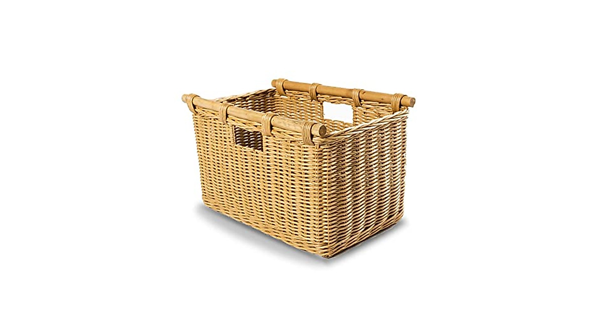 Narrow Wicker Storage Basket by The Basket Lady