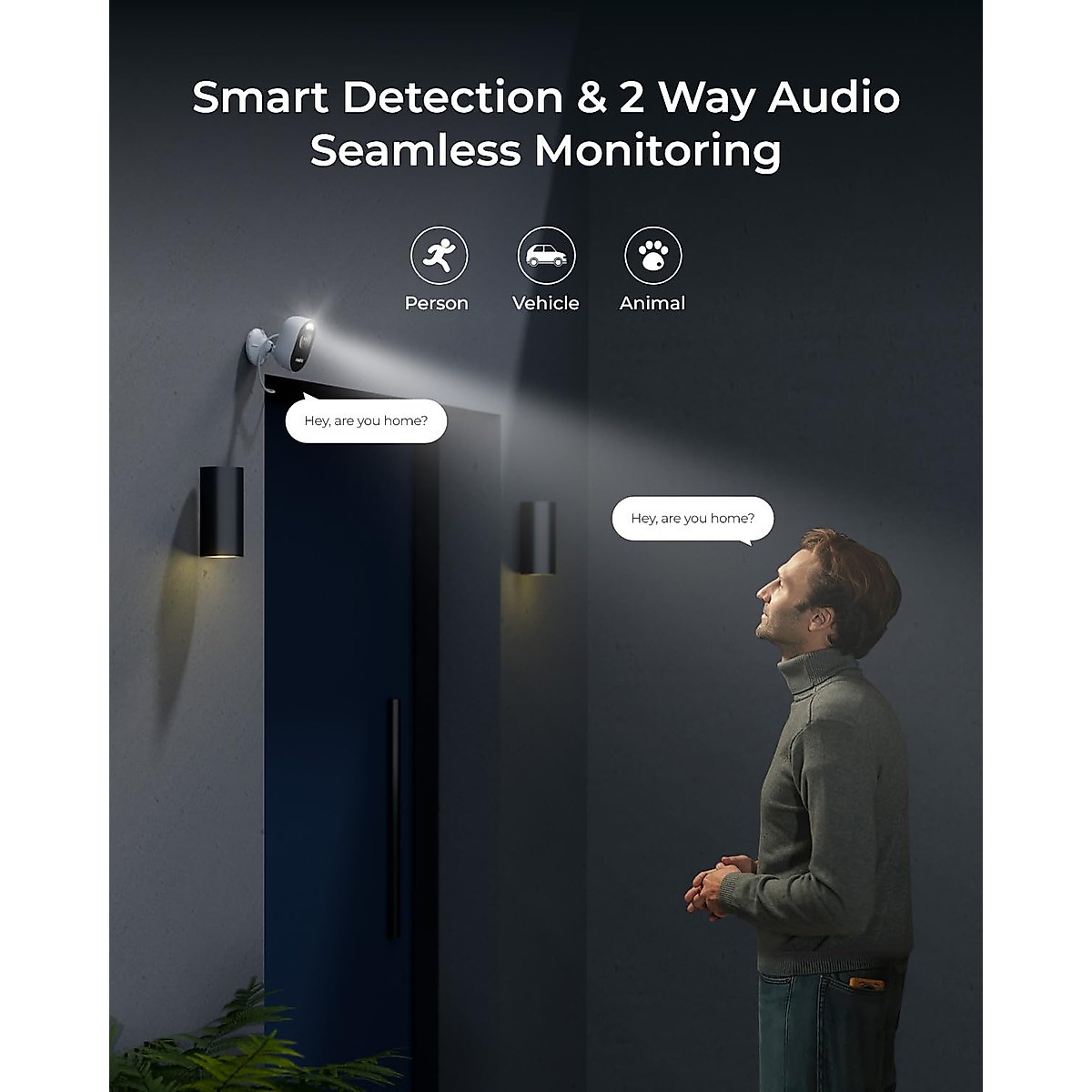 REOLINK Outdoor WiFi Security Camera with Spotlight Bundle Lumus + E1 Outdoor - Auto Tracking