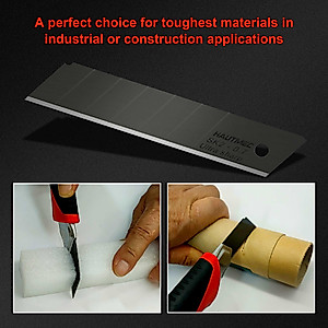 HAUTMEC 20PCS 25mm SK2H Ultra Sharp Snap Off Blades, Professional Retractable Utility Knife Replacement Blades 2 PACK, Creative Safety Box, for Industrial or Construction Applications HT0082-20PC