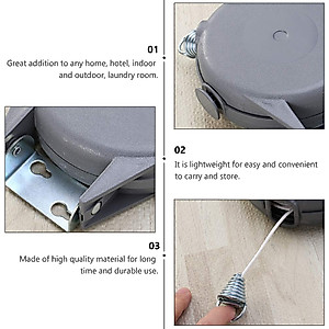 BESPORTBLE 12 String Foldable Portable Clothesline Adjustable The Material is abs Telescopic Clothing Single line Outdoor Foldable Clothing Rack Clothes Rail Extend Adjustable Clothes