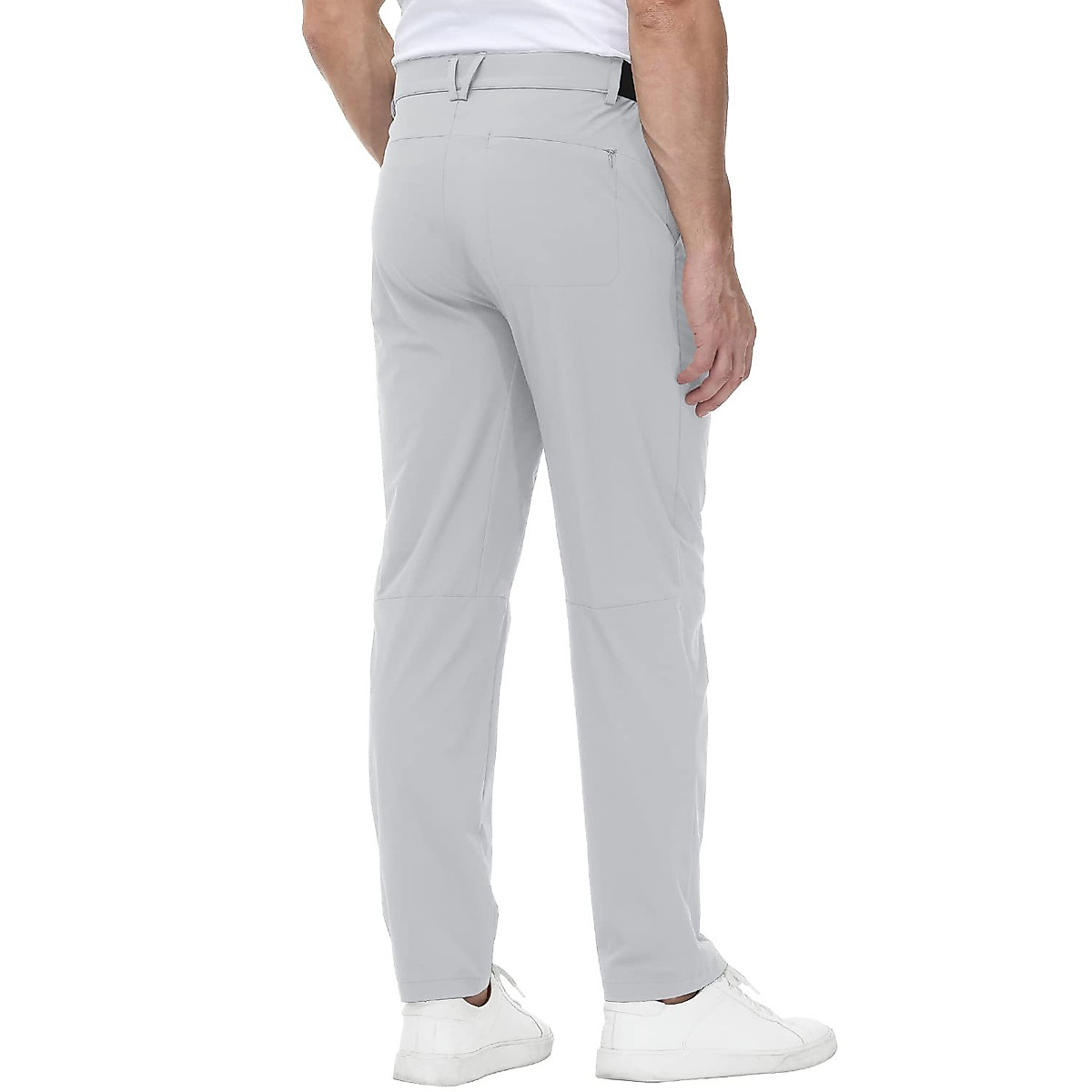 TBMPOY Mens Stretch Golf Pants Lightweight Quick Dry Casual Work Pant with 3 Pockets Light Grey 36