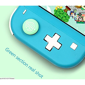 6PCS Silicone Cute Thumb Grip Caps Cover Ergonomic Joystick Caps Analog Thumb Stick Caps for Switch NS Joy Con/Switch Lite Controller-Leaves