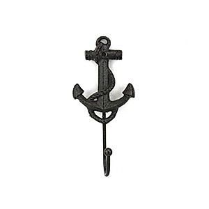 Cast Iron Anchor Hook 7 Inch - Anchor Decoration - Nautical Wall Hook