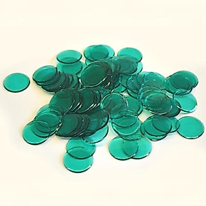 600 Plastic Bingo Chips 100 of Each Color (Red, Purple,Green, Pink,Yellow and Blue.)