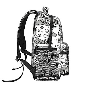 Thoncrell undert-ale Backpack Durable Versatile Double-Shoulder Backpack for Outdoor 16 in