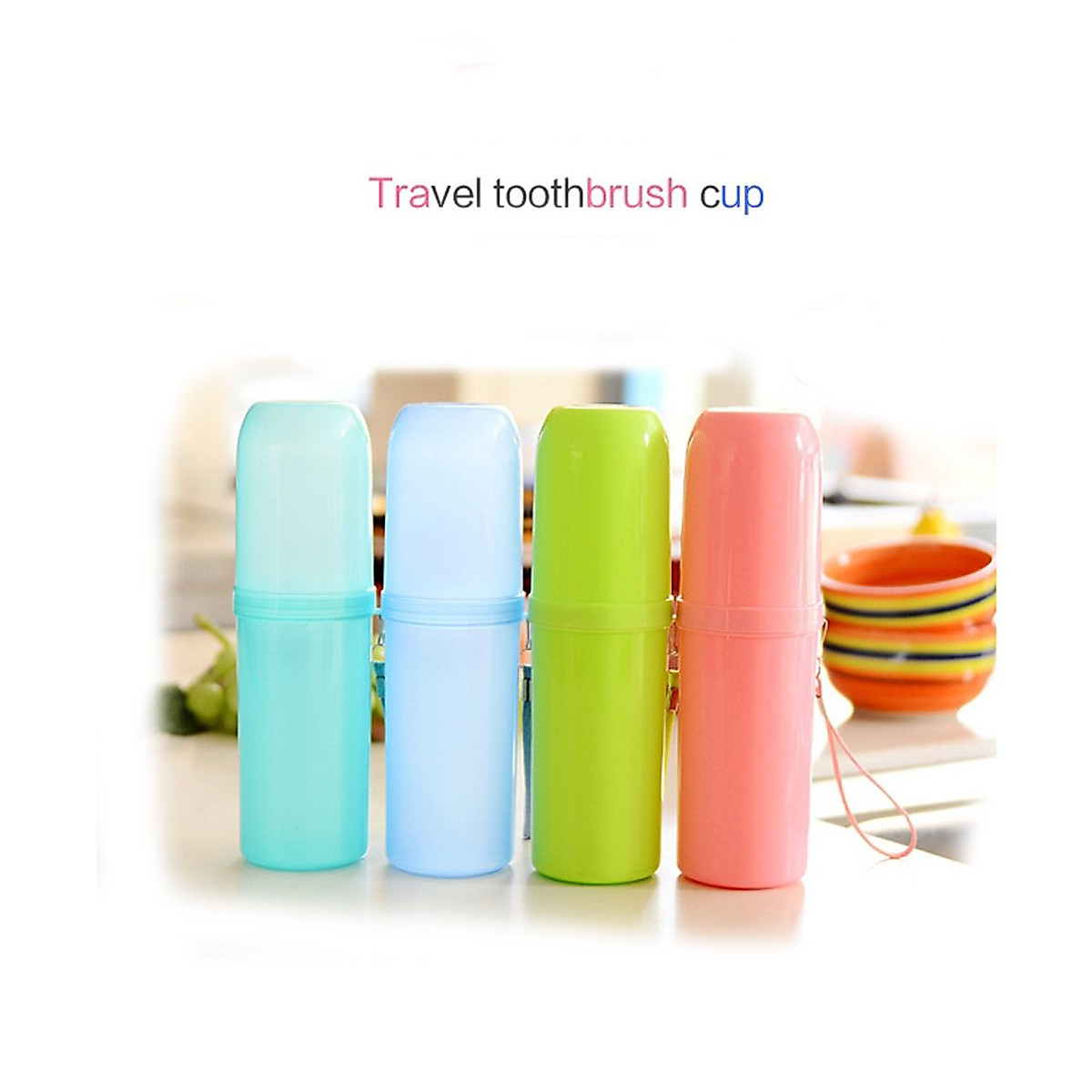 FZBNSRKO 4 Pcs Portable Toothbrush Holder Cup Box Toothpaste Cases Holder for Travel Use