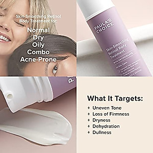 Paula's Choice Retinol Skin-Smoothing Body Treatment, Shea Butter, Vitamin C & E Lotion, Moisturizer for Discoloration, Loss of Firmness, Uneven Tone & Texture, 4 Ounce