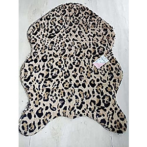 Leopard Rug Animals Cheetah Print Area Rug Faux Cowhide Carpet Shag Rug Foot Mat Pad for Living Room Bedroom Office Chair Sofa Home Decor 2' x 3'