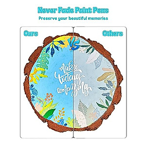 TongFu 24 Colors Acrylic Paint Pens, Acrylic Paint Markers for Wood, Canvas, Stone, Rock Painting, Glass, Ceramic Surfaces, Scrapbooking, Fabric, Plastic, Card Making, DIY Crafts