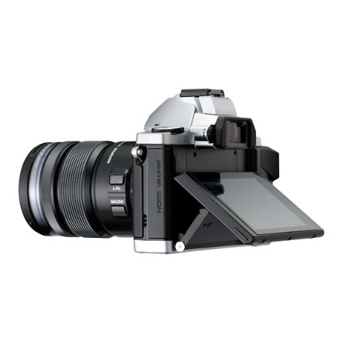 Olympus OM-D E-M5 16MP Live MOS Interchangeable Lens Camera with 3.0-Inch Tilting OLED Touchscreen and 12-50mm Lens (Silver) - International Version (No Warranty)