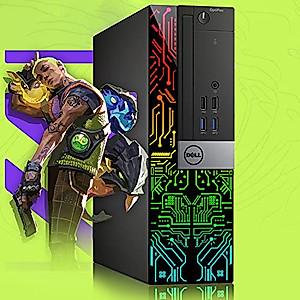 Dell OptiPlex Gaming Desktop RGB Lights Computer Intel Core i5 3.20GHz Radeon RX 550 4GB 16 GB RAM 512GB M.2 NVME (Fast Boot) Windows 10 Pro - WiFi - Bluetooth - HDMI (Renewed)