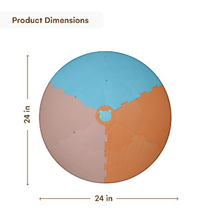 CHILDLIKE BEHAVIOR Premium Foam Play Mat - Baby Floor Mat, Playing Pen Foam Mats for Floor - Tummy Time Playmat Cushion Protection & Crawling Mat Tiles in Playroom - Play Mats for Kids and Toddler