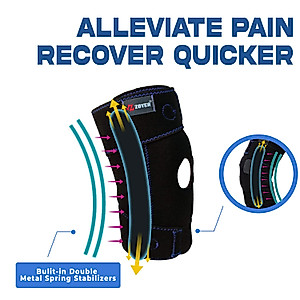 ZOYER Knee Brace for Women and Men, Adjustable Knee Support Brace with Removable Side Stabilizers and Patella Gel Pad, Strong Stability for Joint Pain Relief, Arthritis, Meniscus Tear, ACL, MCL, PCL