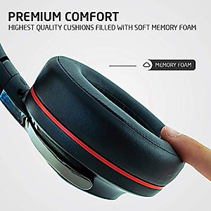 Bluetooth Headphones, PowerLocus Bluetooth Headphones Over-Ear, Passive Noise Cancelling Headphone with Microphone, 70Hrs Playtime, Foldable Wireless Headphones,Hi-Fi Deep Bass for Work,Home Office,PC