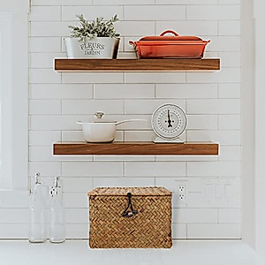 DOITOOL Basket Small Handwoven Rattan Storage Basket Seagrass Organizer Container with Lid Shelf Baskets with Lid Desktop Makeup Organizer Multipurpose Container (10x10x10cm) Small Basket