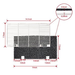 RV A/C Ducted Air Grille Duo-Therm Air Conditioner Grille Replacement for The Dometic 3104928.019 with Air Filter pad Assembly - Polar White