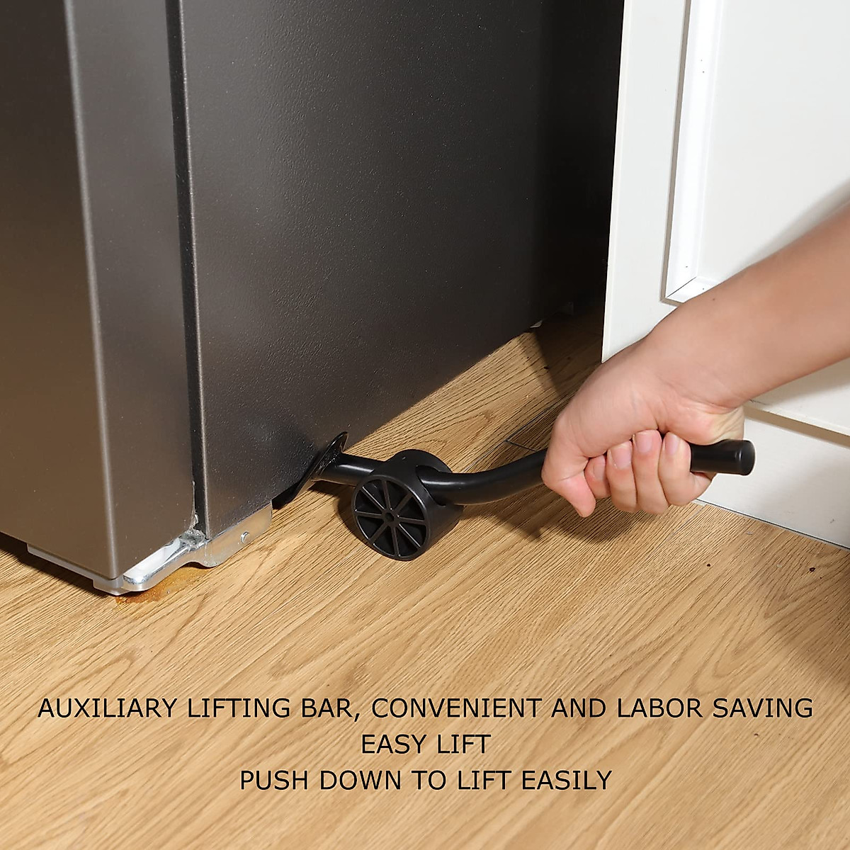 Furniture Dolly Mobile Roller, 300KG Load Bearing Extensible Appliance Roller, Fridge Stand Moving Cart with Adjustable Height Lifting Tool Lever for Washing Machines Refrigerators Dryers (Silver)