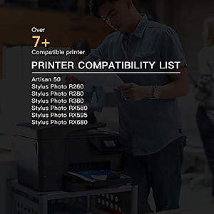 E-Z Ink (TM Remanufactured Ink Cartridge Replacement for Epson 78 T078 to use with Artisan 50 Stylus Photo R260 R280 R380 RX580 RX595 RX680 Printer (7 Pack)