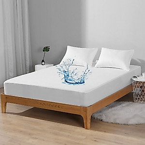 Bedecor Queen Waterproof Mattress Protector,Pee and Liquid Proof Cover for Pets, Elderly, and Incontinence, Fitted Deep Pocket for 9-18 Inch Deep