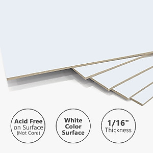 Somime 25 Pack Backing Boards Only - 5x7 Uncut White Mats Matboards, Acid Free Backerboards for Art Prints, Ideal for Photos/Pictures/Prints/Frames/Arts