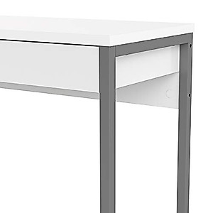 Tvilum 2 Drawer Desk, White High Gloss