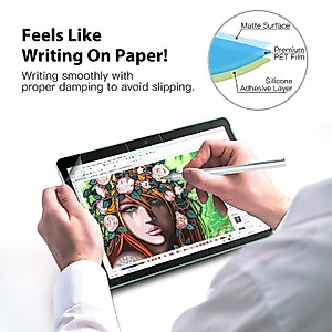 MoKo 2Pack PET Matte Screen Protector for Microsoft Surface Go 10.5 inch (2018/2020/2021/2023), Write, Draw and Sketch with Surface Pen, Anti Glare