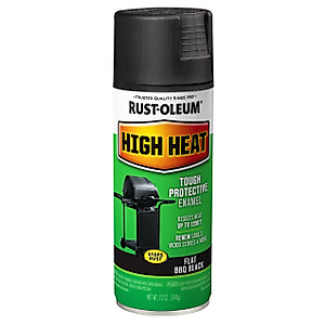 Rust-Oleum 7778830-6PK High Heat Enamel Spray Paint, 12 oz Bar-B-Que Black, 6 Pack