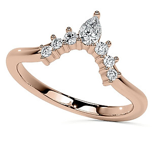 10K Solid Rose Gold Handmade Engagement Ring 2.50 CT Round Cut Moissanite Diamond Solitaire Wedding/Bridal Ring Set for Women/Her, Fancy Ring Gifts for Her