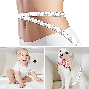 REIDEA Clothing Measure Tape Dual Sided, 79in/200cm Soft Fabric Tape Measure for Body Measurement Fitness, Weight Loss, Measuring Waist, Thighs, Arms, Sewing Clothing Tailor