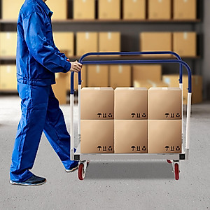 HETEPPTR Panel Cart Dolly 1500lbs Professional Rectangular Heavy Duty Panel Truck Cart Low Noise with 5inch Casters and Steel Frame for Transport Heavy Objects, Planks