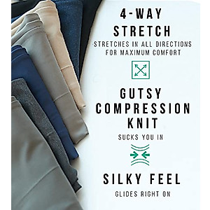 Rekucci Womens Secret Figure Pull-On Knit Bootcut Pants w/Tummy Control (Black, 12)