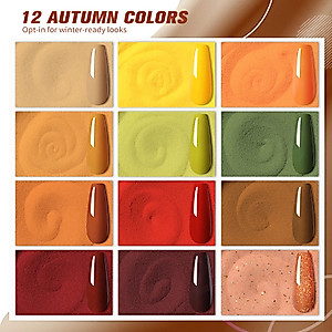 Acrylic Nail Powder Set - Nicole Diary 12 Colors Fall and Winter Acrilicos de uñas Polvo for French Manicure, DIY Nail Art, No UV Light Needed
