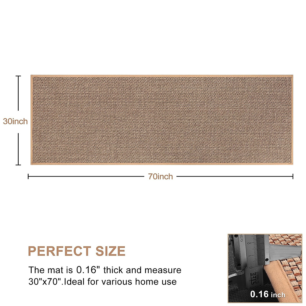 KIMODE Farmhouse Kitchen Runner Rugs 30"x70",Non-Slip Washable Runners for Kitchen Floor,Absorbent Beige Kitchen Mats for Floor,Hallway Runner Rug for Front Sink/Hallway/Laundry Room