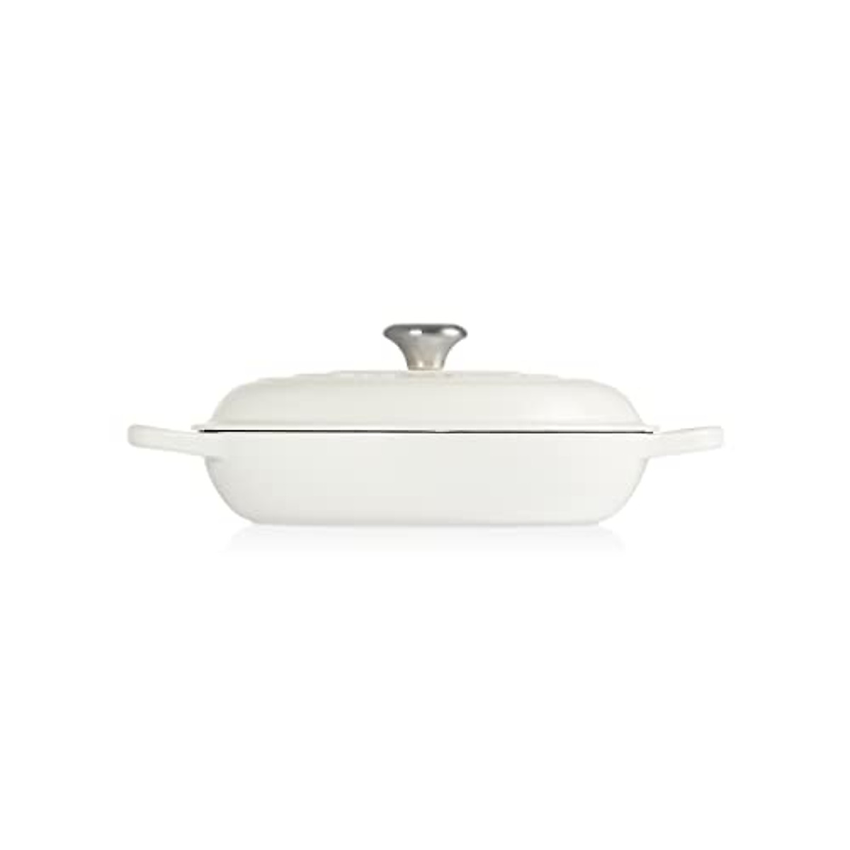 Le Creuset Enameled Cast Iron Signature Braiser, 3.5 qt., White